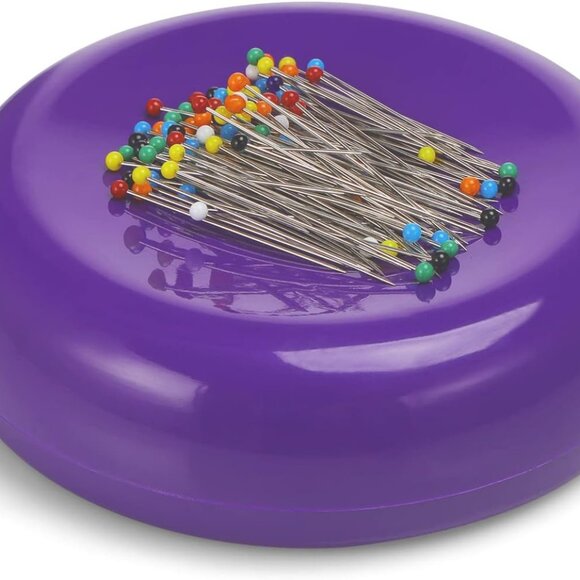 Other | Magnetic Pin Cushion With 10 Plastic Head Pins Magnetic Pins ...